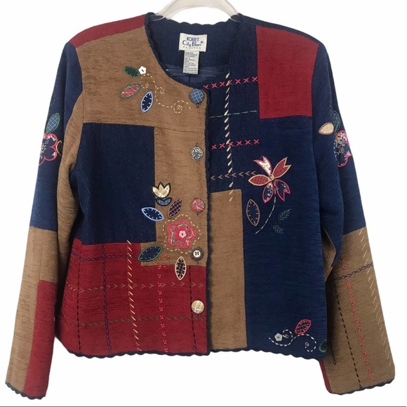 Koret | Jackets & Coats | Koret City Blues Patchwork Embroidered Jacket ...